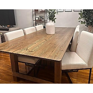 VESCASA Linen Upholstered Dining Chairs Set of 2, Mid Century Modern Padded Chair with Black Metal Frame for Restaurant, Dining Room, Kitchen, Cream