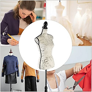 Encomle Dress Form Female Mannequin Torso, Height Adjustable Mannequin Body with Stand for Sewing, Display, Ivory