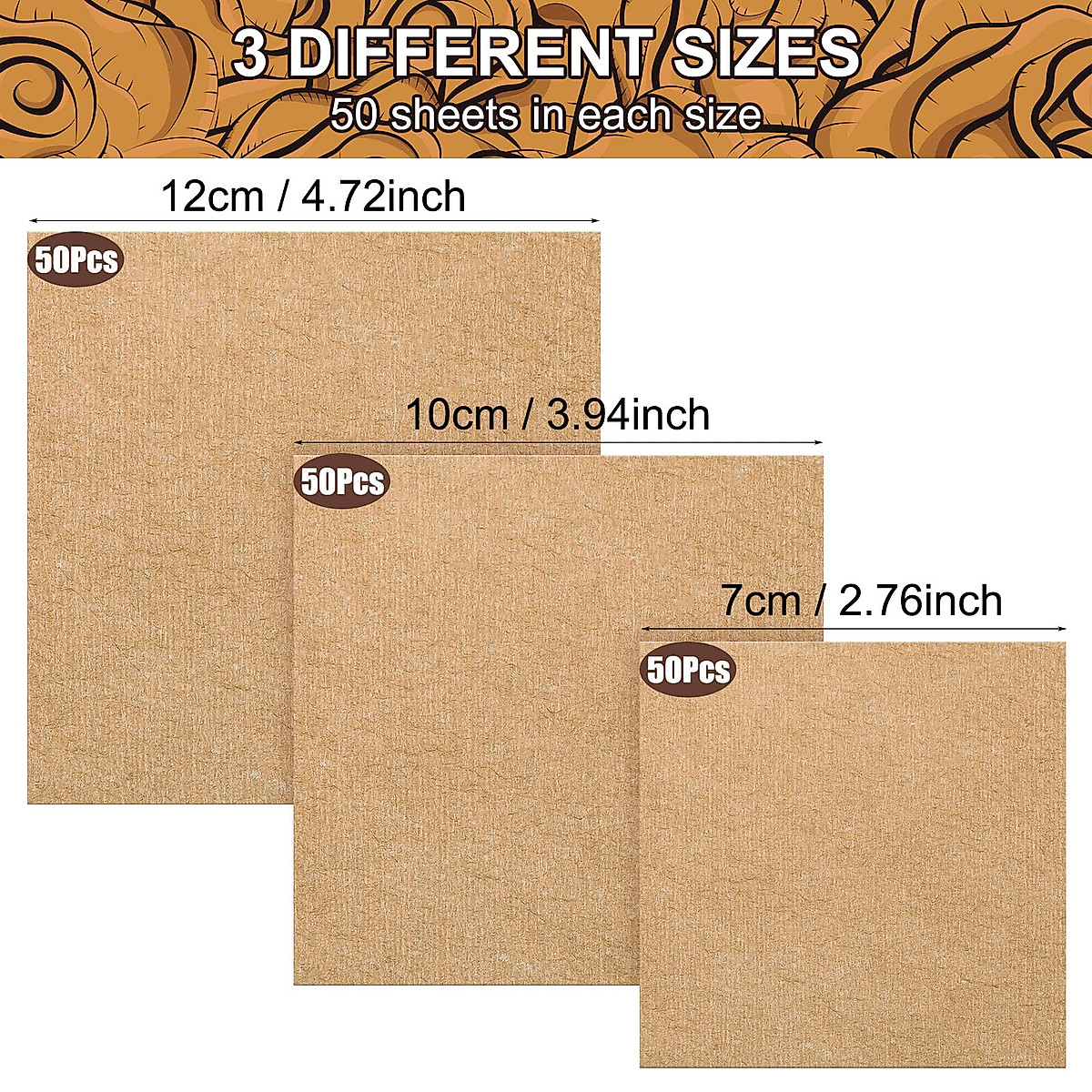 150 Pieces Tattoo Cover Up Tape Tattoo Flaw Conceal Sticker Breathable Medium Thin Patch Makeup Skin Concealing Tape to Hide Skin Spots, 3 Sizes (Nude)