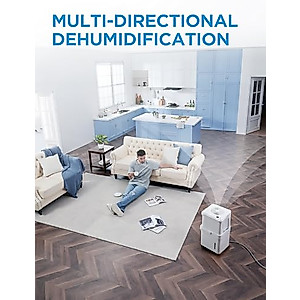 Midea Cube 35 Pint Dehumidifier for Basement and Rooms at Home for up to 3,500 Sq. Ft., Smart Control, Works with Alexa (White), Drain Hose Included, ENERGY STAR Most Efficient 2023