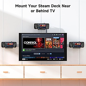 KUNSLUCK Wall Mount for Steam Deck Dock Official, Steam Deck Dock Wall Mount Stand, Mount Your Steam Deck on the wall or Near TV