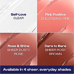 Alleyoop Glossy Lip Balm - Lip Goals, Dare to Bare (Sheer Rosy Brown) - Hydrating & Moisturizing Lip Care for Cracked Lips - Natural Plumping Lip Moisturizer That Smooths, Soothes, & Protects - Vegan