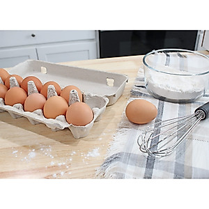 Cornucopia Cardboard Egg Cartons (12-Pack); Each for One Dozen, Eco-friendly Recycled Material Biodegradable 12-count Egg Cartons w/Labels