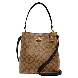 COACH Town Bucket Bag, Khaki Black