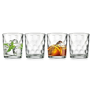 Glaver's Whiskey Glasses 13 oz. Barware Set of 4 Old Fashioned Glasses for Whisky, Scotch, Bourbon, Liquor, and Cocktails.