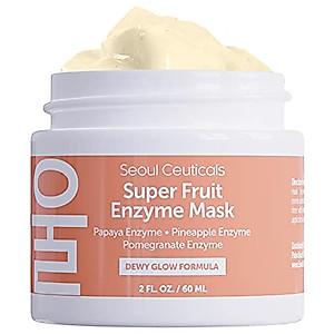 Korean Skin Care Fruit Enzyme Mask – Korean Face Mask K Beauty Face Masks Skincare Contains Skin Brightening Papaya + Pineapple + Pomegranate Extremely Effective Natural Korean Beauty Face Mask 2oz