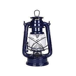 GAOZ Outdoor Lights Retro Oil Lamp Tent Camping LED Light Vintage Style Kerosene Lamp Beside Light for Bar Coffee Shop Led Lights Battery Light for Home,Garden,Yard,Decorations (Wattage : Dark Blue)