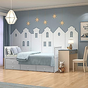 DORTALA Trundle Bed Twin Size, Wooden Daybed w/Trundle and 3 Storage Drawers, No Box Spring Required, Modern Captains Bed for Boys Girls Adults, Great for Bedroom, Guest Room (White, Twin)