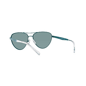 A|X Armani Exchange Women's AX2042S Pilot Sunglasses, Blue Mirrored White, 57 mm