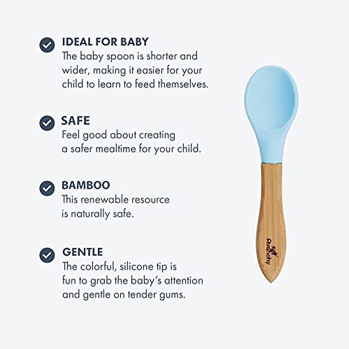 Avanchy Bamboo Baby Plate - Silicone Suction - Suction Plates and Bowls for Toddlers - 9 Months and Older - 7" x 2" (Rainbow Gift Set White)