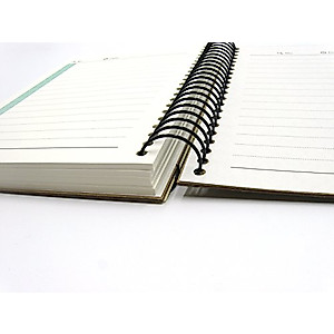 Small Spiral Notebook, 240 Lined Pages, A6 Size Wide Ruled Paper, Recycled Hard Cover - GoldenSunny