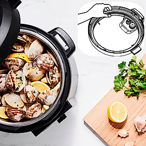 Original Sealing Ring Compatible with Crock-Pot Quart and 6 Quart Pressure Cooker Replacement Gasket for Crock Pot 6 Qt Silicone Seal Ring - 2 Packs