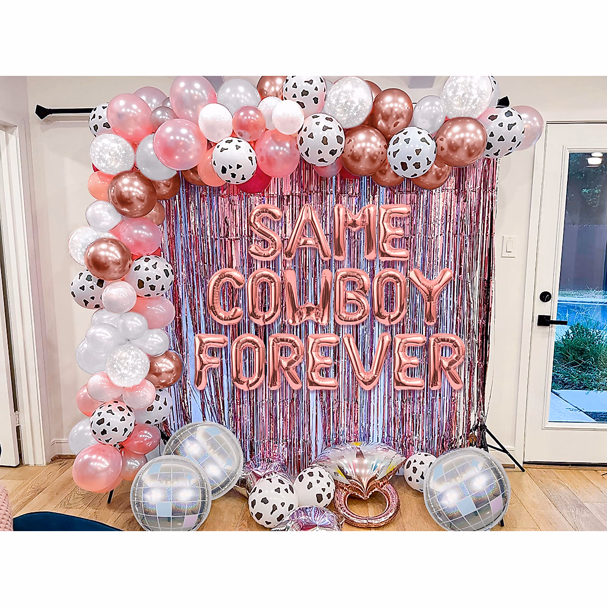 JeVenis Same Cowboy Forever Balloons Same Cowboy Forever Bachelorette Decoration Western Bachelorette Party Decorations Cowgirl Nashville Bridal Shower Supplies