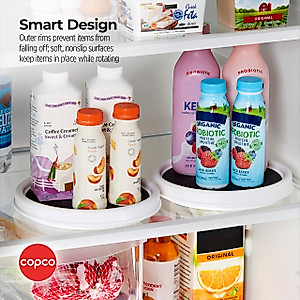 Copco Non-Skid Pantry Cabinet Lazy Susan Turntable, 9-Inch, White/Gray 2