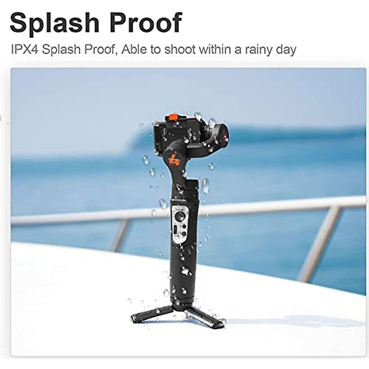 hohem iSteady Pro 4 3-Axis Gimbal Stabilizer for Gopro 11/10/9 8/7/6/5, for Osmo Action and Other Action Cameras - Support Bluetooth & Cable Control,IPX4 Splash Proof with Tripod
