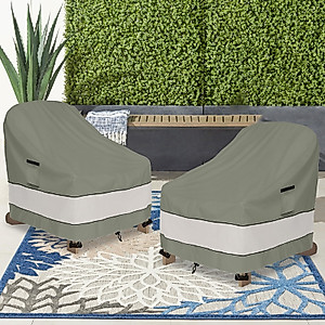 Outdoor Adirondack Chair Cover 2 Pack,Waterproof 100% Patio Chair Covers,30W x 34 D x 36 H inches,Patio Adirondack Chair Cover for Outdoor Chair -Grayish Green