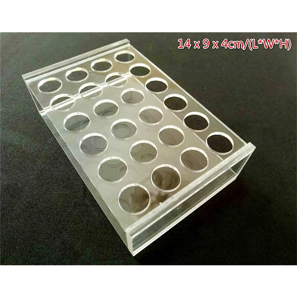 1 Pack 5ml Lab Plastic Test Tube Rack for 5ml 10 ml Tubes, Holds 24