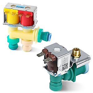 WPW10238100 W10238100 & WPW10341320 W10341320 Combination Refrigerator Water Inlet Valve Compatible with Whirlpool, Kenmore, Kitchen-Aid