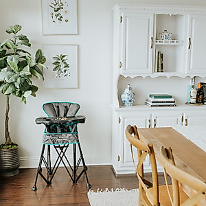 Baby Delight Go with Me Uplift Deluxe Portable High Chair, Indoor and Outdoor,Slate Grey