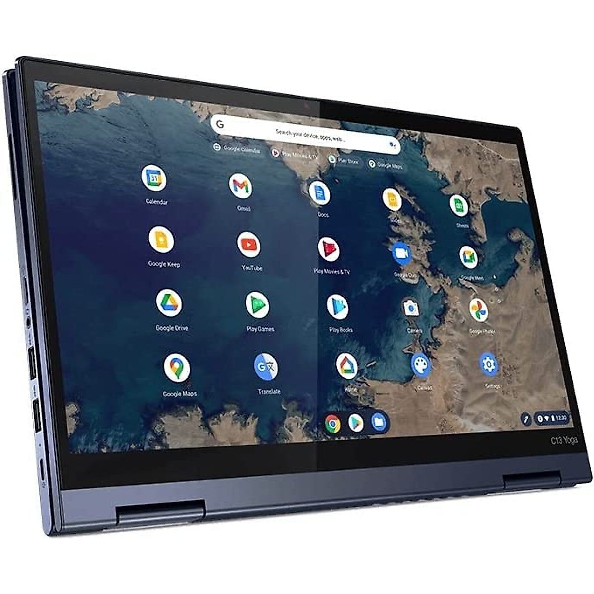 Lenovo Flex 5 13.3" FHD 2-in-1 Touchscreen Chromebook, AMD Ryzen 5 up to 3.7Ghz, 8GB RAM, 128GB SSD, WiFi, Bluetooth, Backlit Keyboard,Hugo Tech Mart Fingerprint Reader, Chrome OS (Renewed)
