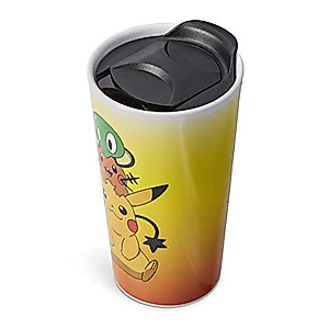 Pokémon XY Series Travel Mug | Pikachu, Dedenne, & Squishy | Perfect For Fans Of The Pokémon Series | Holds 16 Ounces