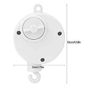 2Pcs Rotary Baby Musical Mobiles Crib Bed Bell Toy Windup Clockwork Movement Music Box Mechanical Hanging Melody Toys