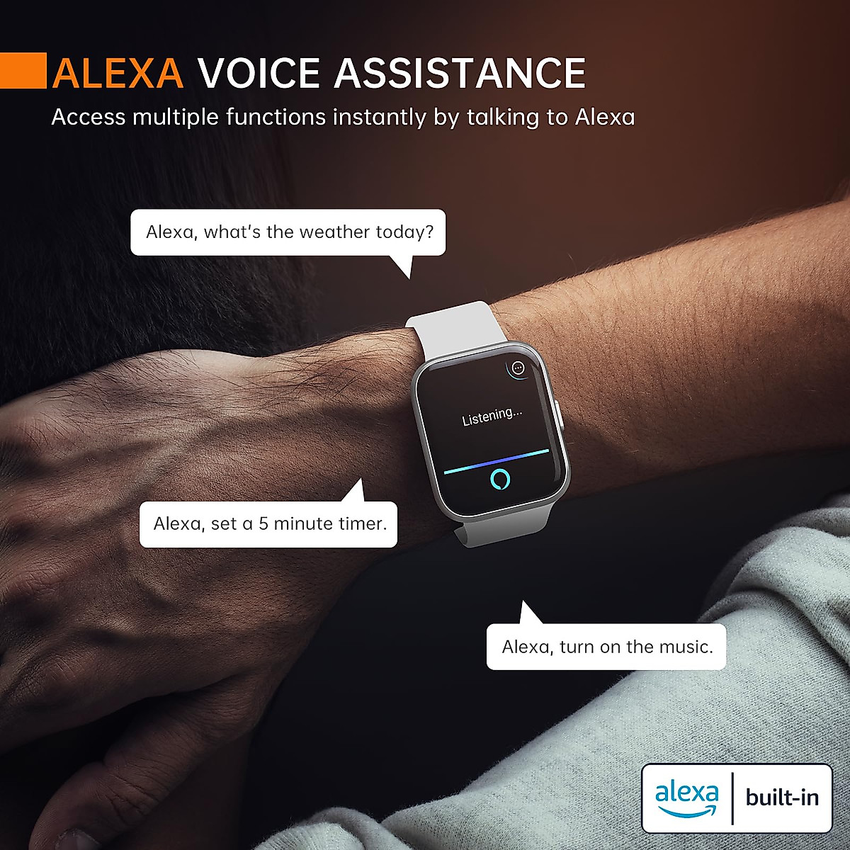 aeac Smart Watch for Women/Men, Fitness Watch, Alexa Built-in & Stable Bluetooth Call, with Heart Rate/SpO2/Sleep Monitor, 100 Sports, IP68 Waterproof Smartwatches for iOS Android