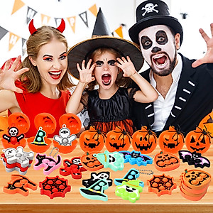 Halloween Party Favors for Kids,Prefilled Halloween Pumpkin with Halloween Pop Fidget its Toys, Treats for Kids, goodie bag fillers, Classroom Prizes