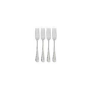 Oneida Satin Sand Dune Everyday Dinner Forks, Set of 4, 18/0 Stainless Steel, Silverware Set, Dishwasher Safe