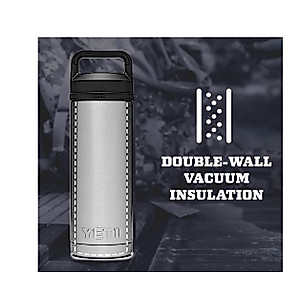 YETI Rambler 18 oz Bottle, Vacuum Insulated, Stainless Steel with Chug Cap