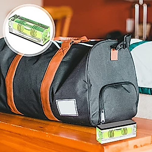 VILLCASE Magnetic Tool High Precision Mini Level Bubble Small Horizontal Bubble Three Line Horizontal Pearl Level Magnetometer (52 * 18 * 15mm Green magnetism 1PCS) Magnetic Tools