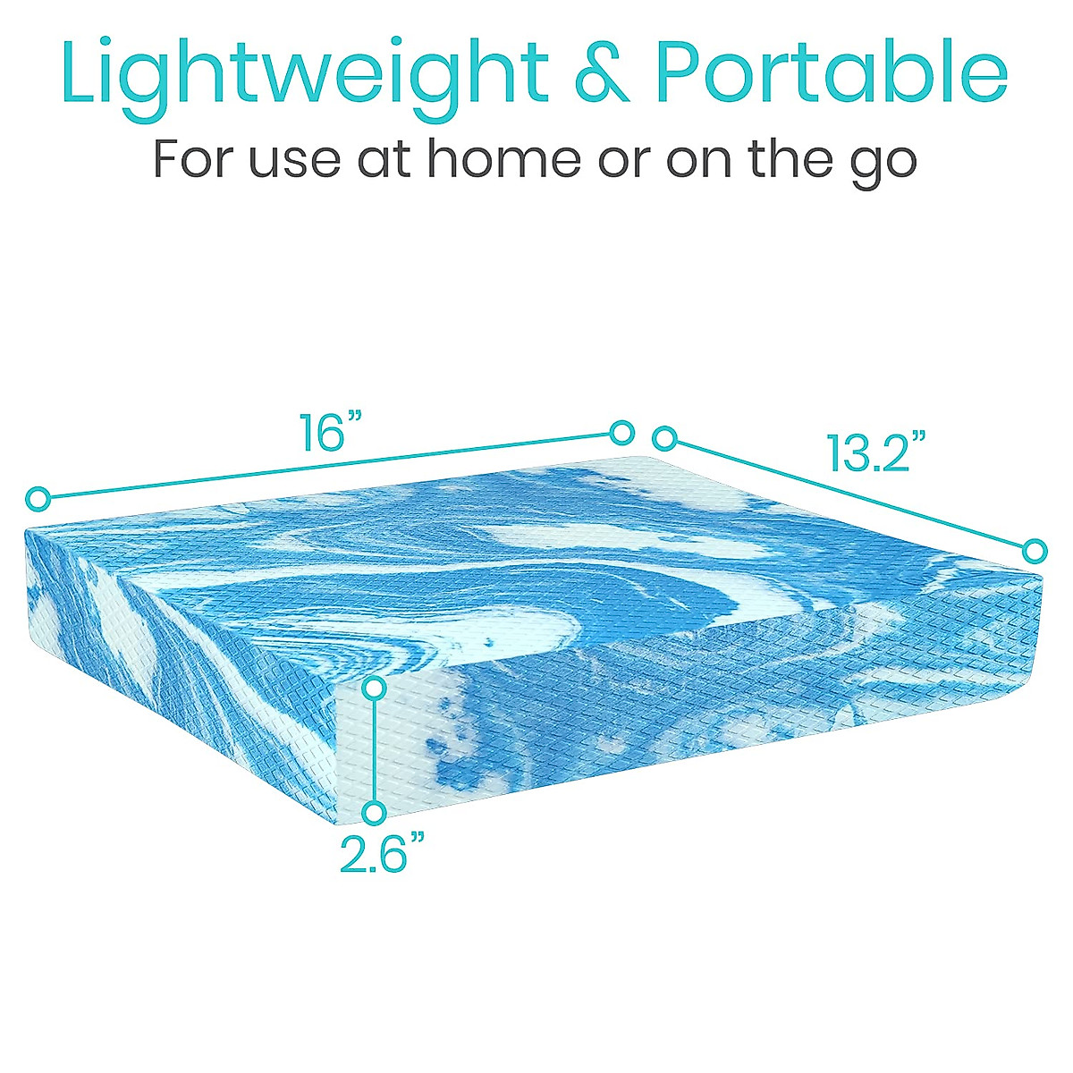 Vive Balance Pad - Foam Board Yoga Mat Block for Physical Therapy, Stability, Workout, Knee and Ankle Exercise - Equipment for Strength Training, Rehab - Large Floor Pad for Adults, Kids