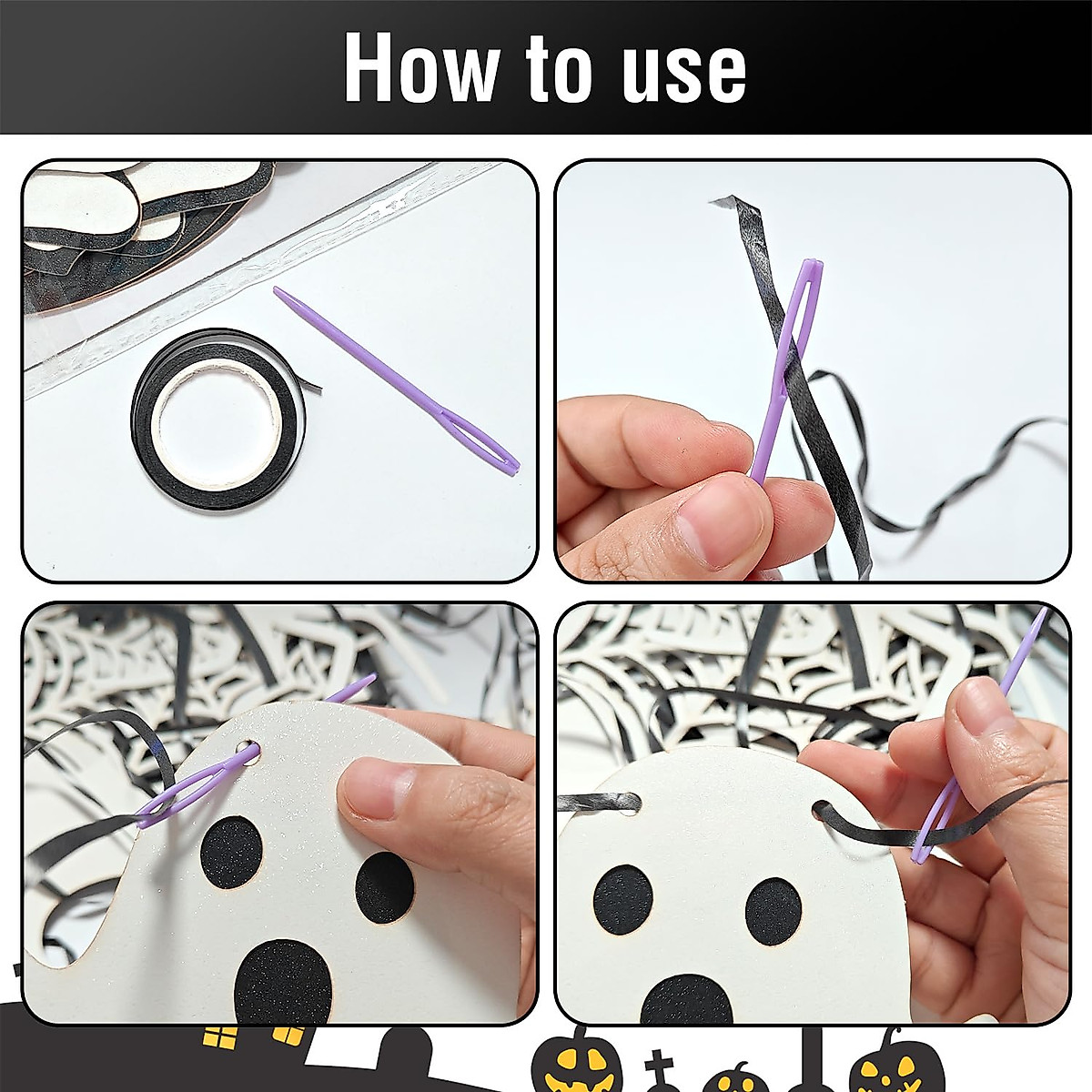 ZESION Bat Halloween Banner, Scary Party Decorations for Halloween, Thriller Party Banner, Role Playing Party Decorations