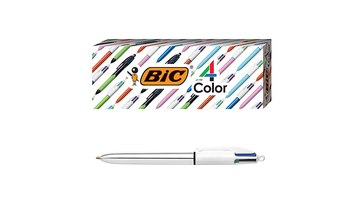 BIC 4-Color Shine Pen: Stylish, Versatile & Refillable