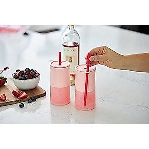 Rabbit Frozen Cocktail Silicone Tumbler, 2 Count (Pack of 1), Pink