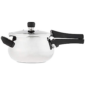 Prestige Deluxe Stainless Steel Mini Handi Pressure Cooker, 3.3-Liter