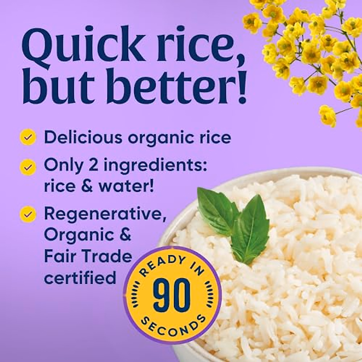 Lundberg Jasmine Rice, Long Grain White Rice - Non-Sticky, Fluffy Aromatic Rice, Sustainably Grown in California, Regenerative Organic Certified, 8 Oz