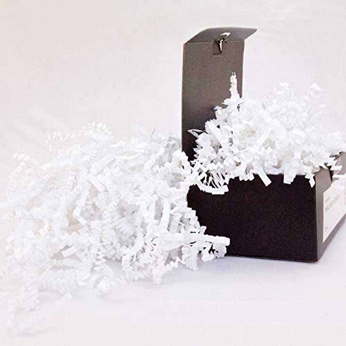 Mrs Fizz Crinkle Cut Paper Shred Filler for Packing and Filling Gift Baskets (2 LB) White