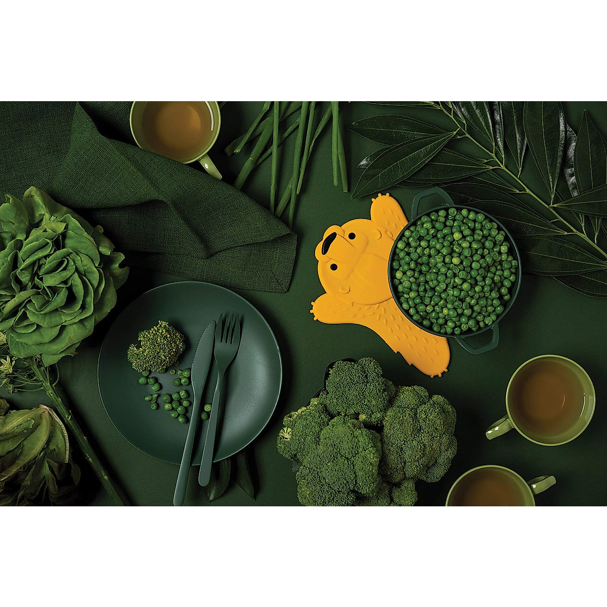 OTOTO Trivet for Kitchen Counter - Hot Pot Holder Trivet for Table - BPA Free Hot Pads for Kitchen Counter - Heat Resistant (Yellow)