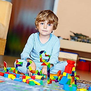 10PCS Large Size Rainbow Snake Cube Magic Sensory Fidget Toys Collection Brain Teaser Stocking Stuffers Party Favors Goodie Bags Stuffers and Classroom Prizes Halloween for Kids…