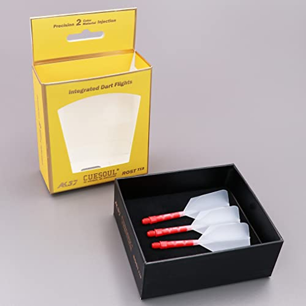 CUESOUL ROST T19 Integrated Dart Shaft and Flights Ice 28mm Big Wing Shape-Say Goodbye to Falling Dart Flight