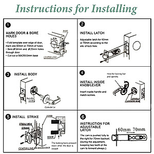 Bedroom/Bathroom Door Handles Levers Square Plate Interior Privacy Door Locksets,Matte Black (10 Pack)