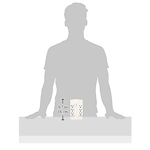 Globe Electric 7791301 6-Outlet Swivel Space Saving 2 USB Port Surge Protector Wall Tap, Android, iPad, iPhone, iPod Compatible, 2100 Joules, 2.1 AMP Charge, White, Multi Plug Outlet, Power Outlet