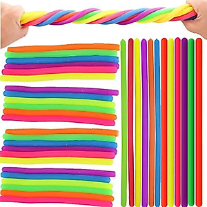 Abitor 30 Packs Monkey Noodles Stretch String Stress Relief Physical Exercise Size: 20 cm / 8inches Long Extend to More Than 9 feet