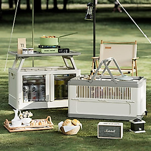 Collapsible Laundry Basket, 86L/ 22.7 Gallon Super Large Plastic Laundry Hamper, Foldable Laundry Basket with Comfort Handles, Space Saving Basket for Organizing, Storage Crate for Kitchen, Bathroom