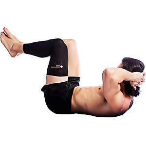 Copper Joe Full Leg Compression Sleeve - Ultimate Copper Infused, Support for Knee, Thigh, Calf, Arthritis, Running and Basketball. Single Leg Pant For Men & Women (Small)