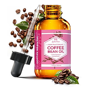 Leven Rose Coffee Bean Oil 1 oz - 100% Natural Cold Pressed Oil - Unrefined Coffee Oil for Skin and Hair