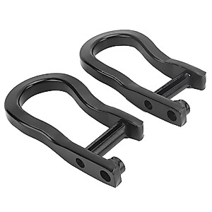 Aramox Front Recovery Hook Fit for, Pair Front Tow Hooks Black Heavy Duty Bow Shackles 84072463