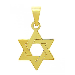 14k Gold Jewish Star of David Pendant