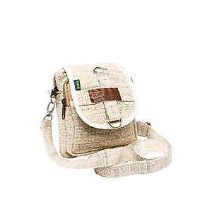 Core Hemp Crossbody Bag - Handmade Crossbody Purse Natural